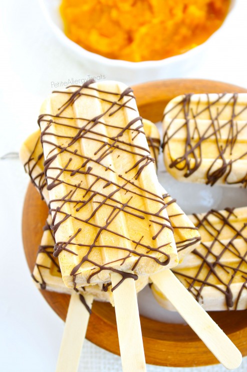 Pumpkin Pie Popsicles (dairy free Creamsicles) - Petite Allergy Treats